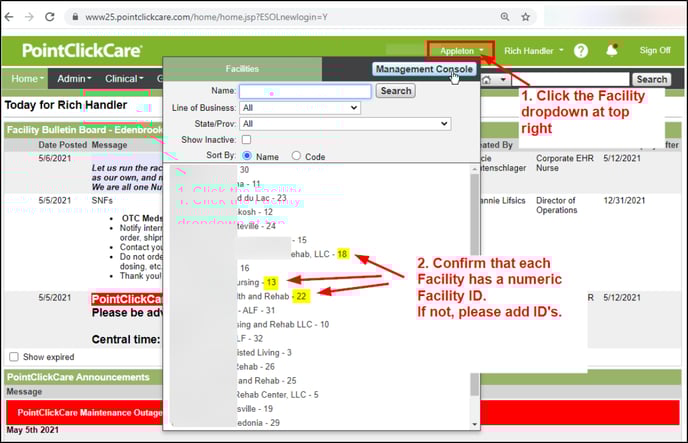 Connect PointClickCare.com (PCC) to ARP